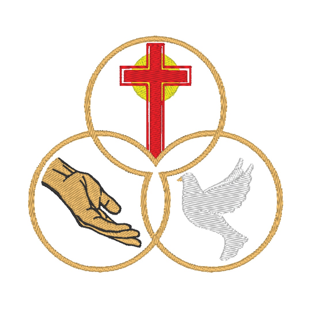 Holy Trinity Embroidery Design PES & DST Digital Files, Hoop Size: 4”x4 ...