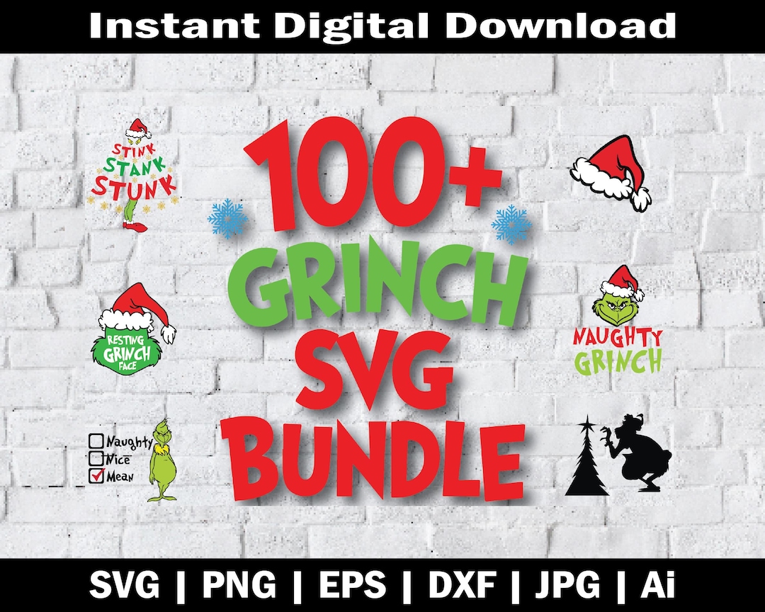 Christmas Svg Bundle, Green Angry Man SVG Bundle - Grinchmas Christmas ...