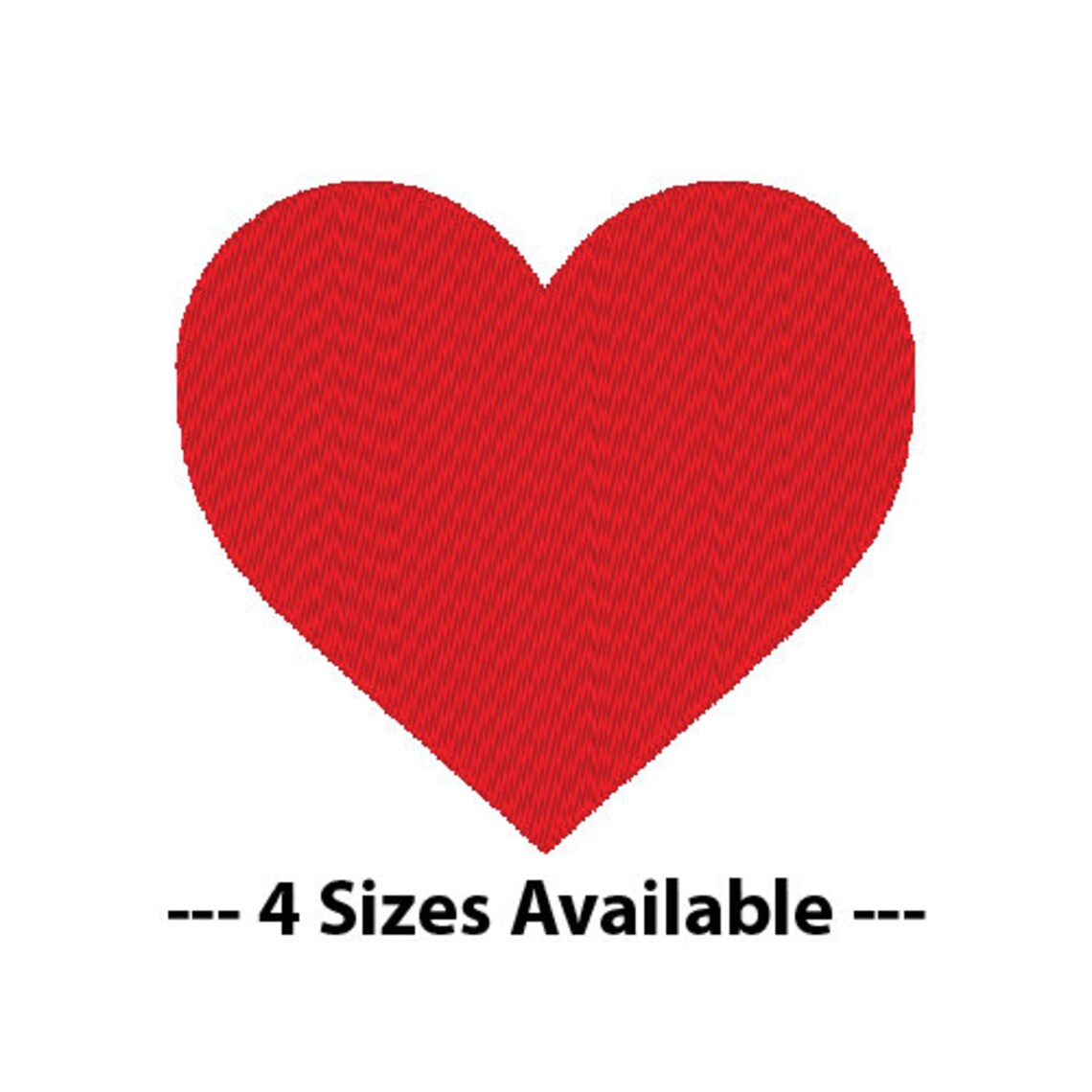 Heart Symbol Embroidery Design PES & DST Digital Files, Hoop Size: 4”x4 ...