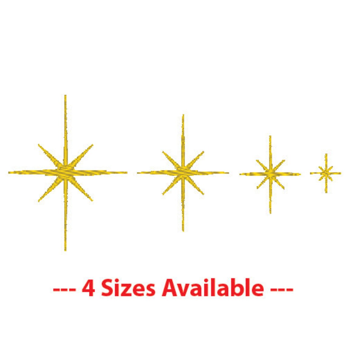 Star of Bethlehem Embroidery Design PES & DST Digital Files, Hoop Size ...