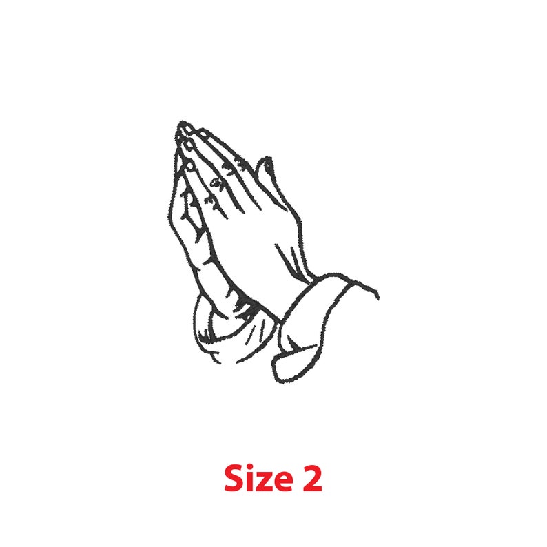 Praying Hands Embroidery Design PES & DST Digital Files Hoop - Etsy