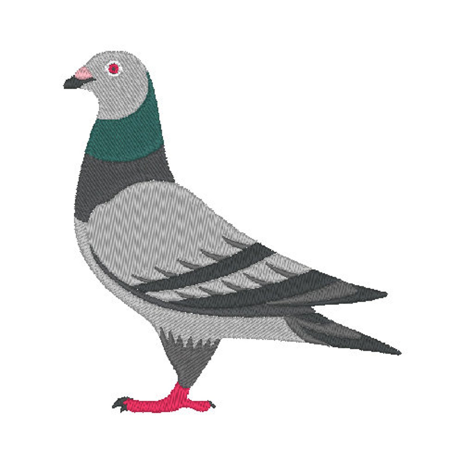 Pigeon Embroidery Design PES & DST Digital Files Hoop Size: | Etsy