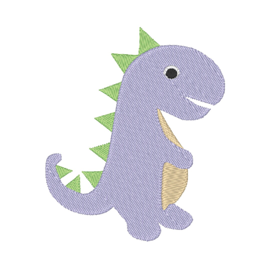 Baby Dinosaur Embroidery Design PES & DST Digital Files, Hoop Size: 4 ...