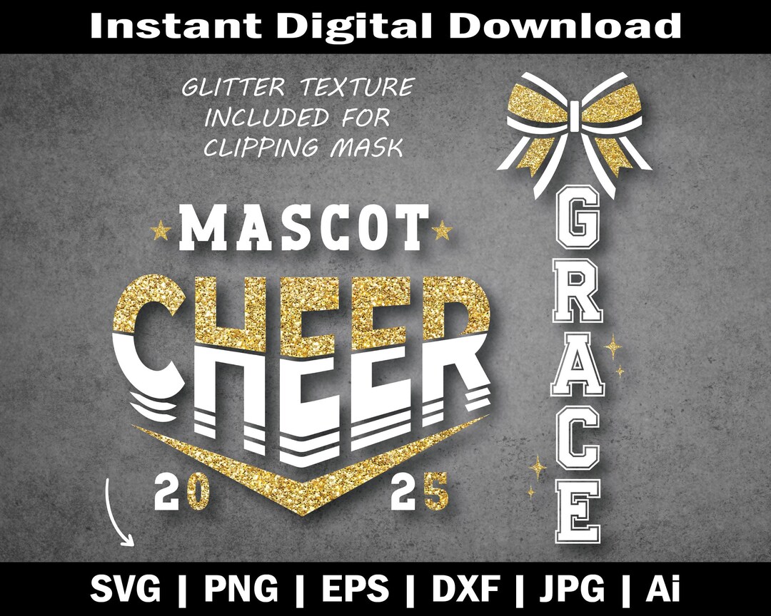 Cheer Team Template SVG: Bold Cheerleading Design for Your Squad ...