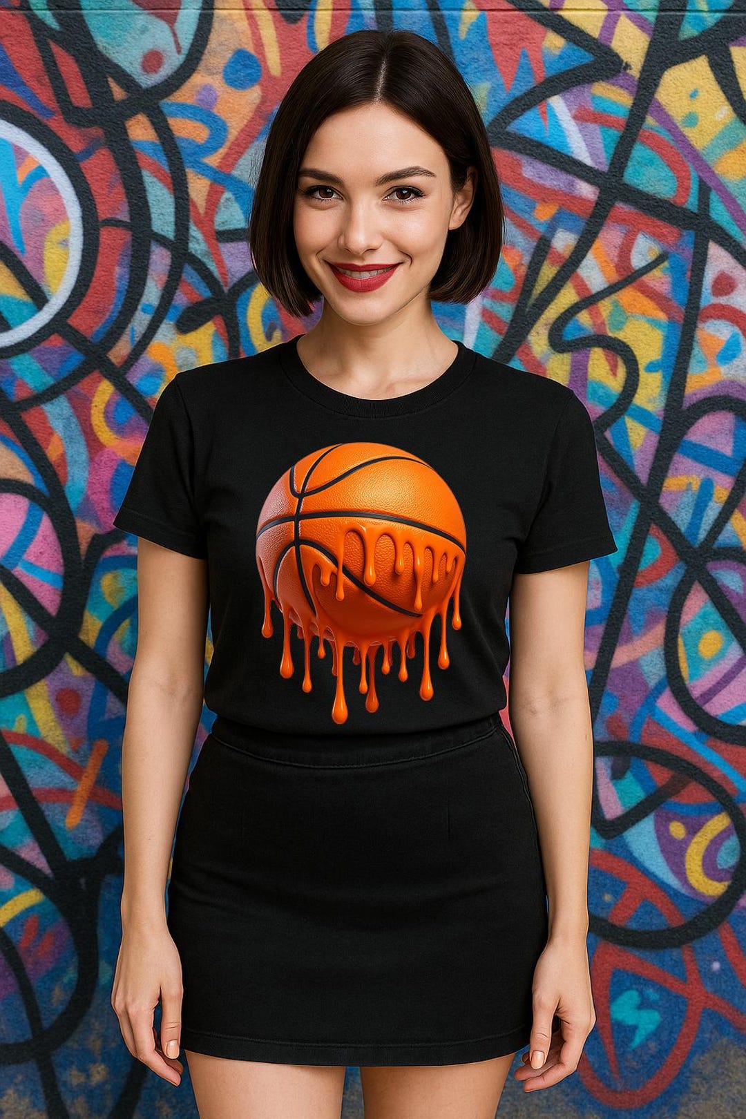 Retro Basketball Ice Cream Drip PNG | Basketball Season Sublimation PNG ...