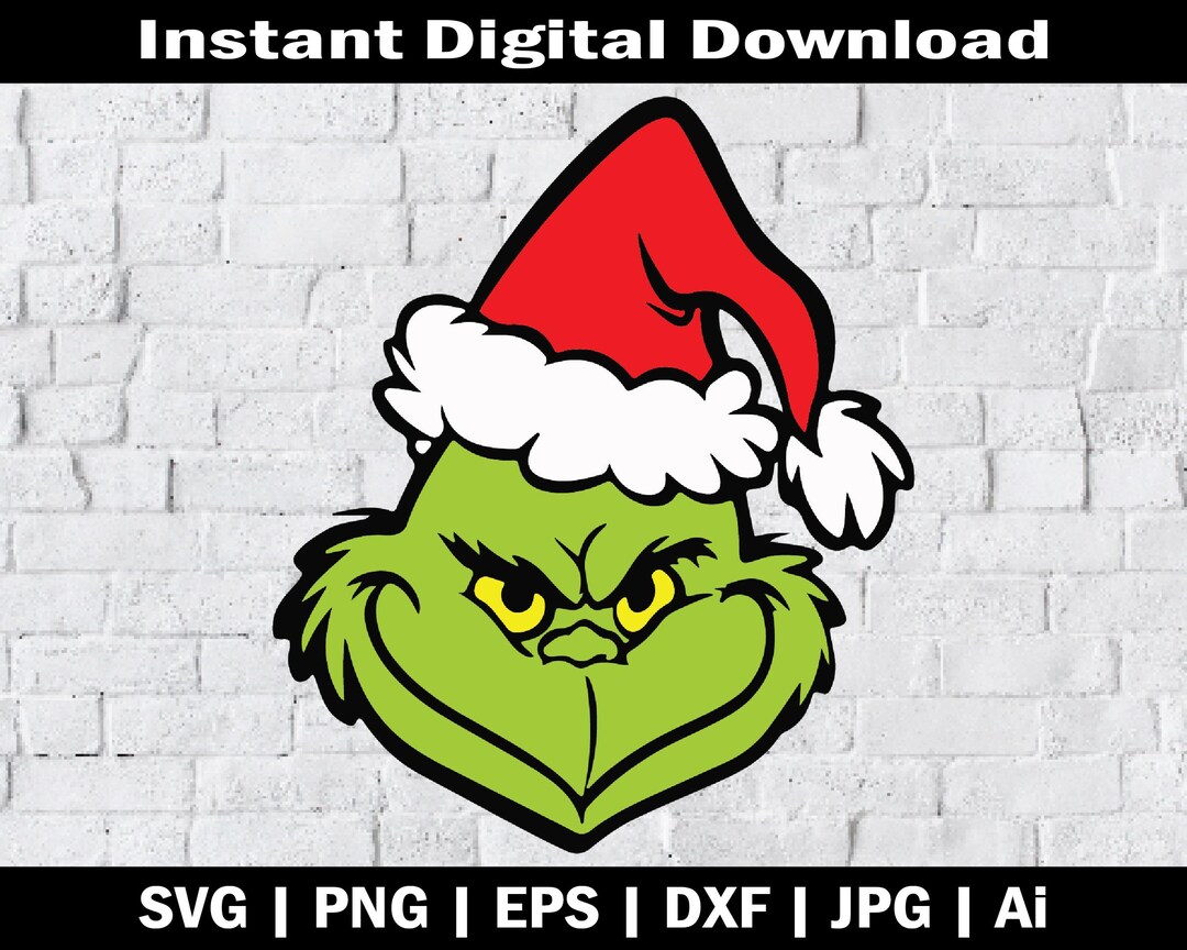 Angry Green Man Face SVG - Christmas Svg, Cut Files for Crafters, Dxf ...