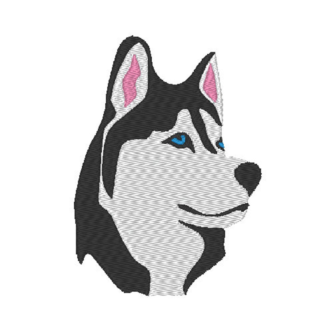 Siberian Husky Embroidery Design PES & DST Digital Files, Hoop Size: 4 ...