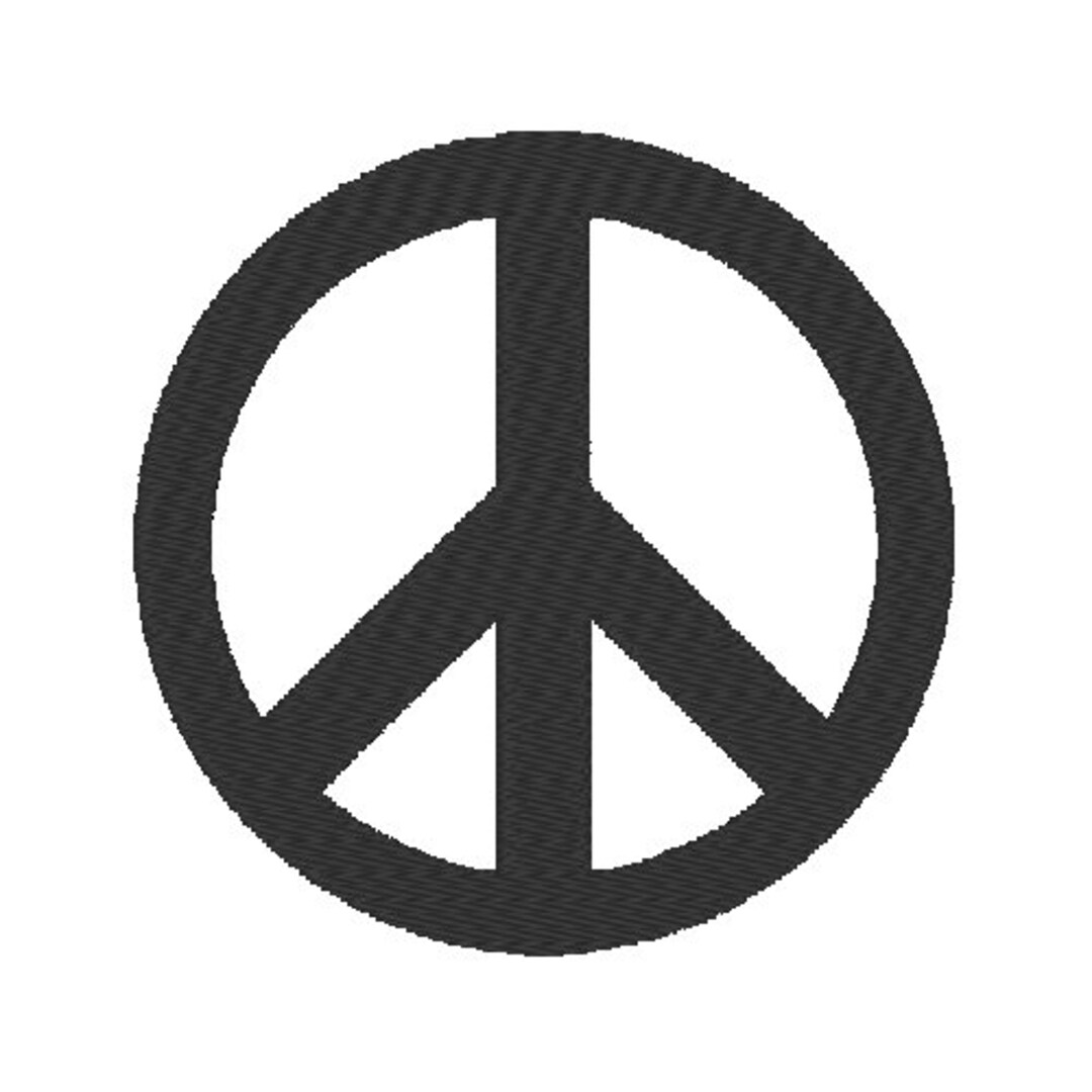 Peace Logo Embroidery Design PES & DST Digital Files, Hoop Size: 4”x4 ...