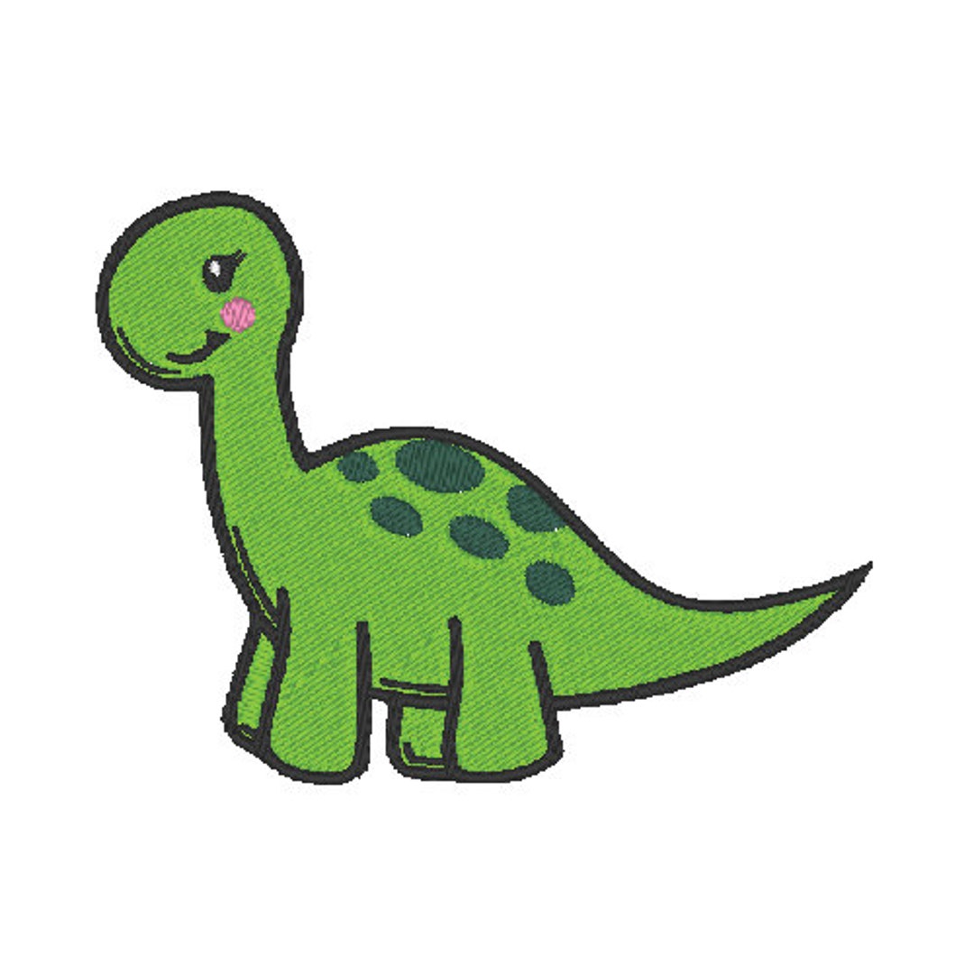 Baby Dinosaur Embroidery Design PES & DST Digital Files, Hoop Size: 4 ...