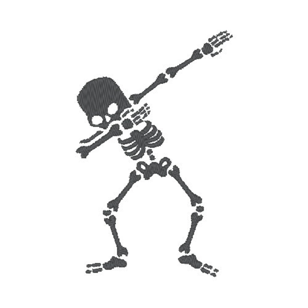 Skeleton Embroidery Design PES & DST Digital Files, Hoop Size: 4”x4” - Etsy