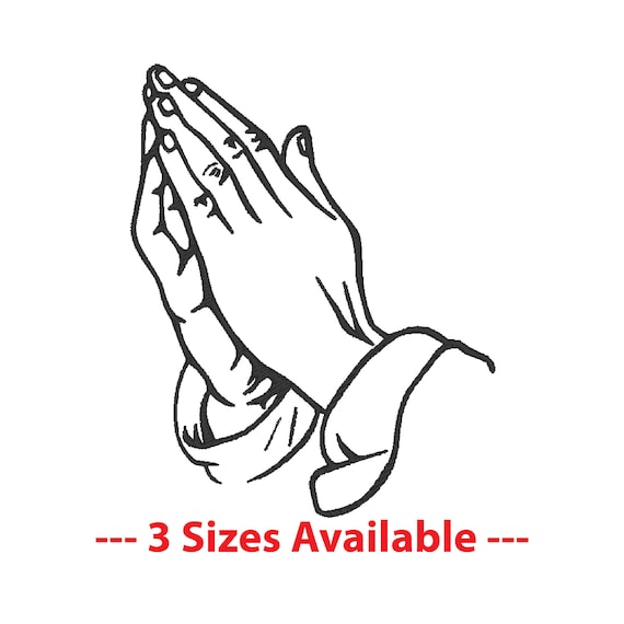 Praying Hands Embroidery Design PES & DST Digital Files Hoop - Etsy