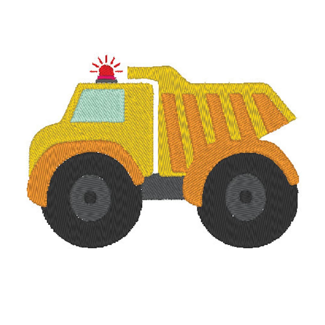 Dump Truck Embroidery Design PES & DST Digital Files, Hoop Size: 4”x4 ...