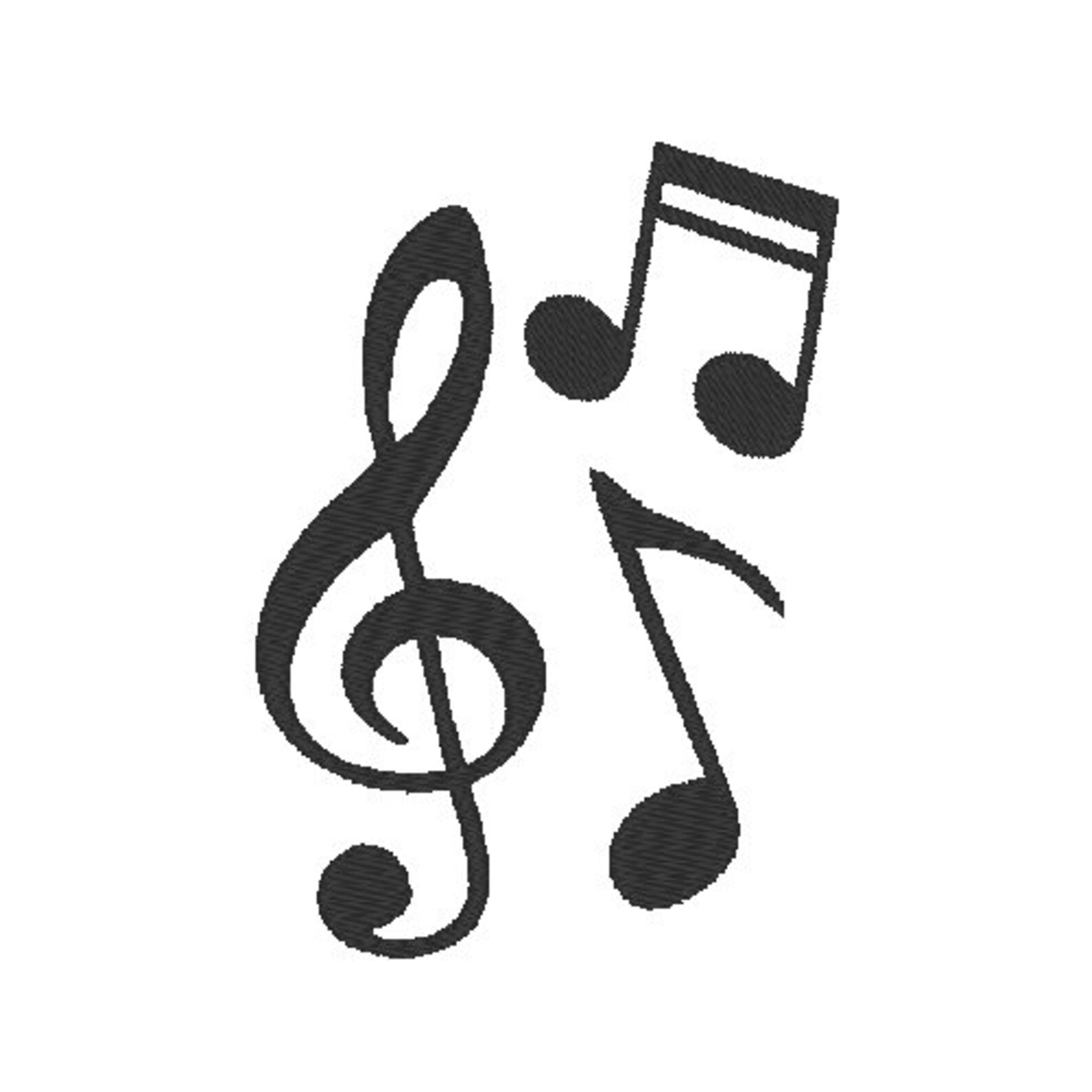Music Notes PES Embroidery Digital Files - Etsy
