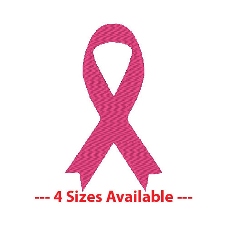 Cancer Awareness Ribbon Embroidery Design PES & DST Digital Files, Hoop ...