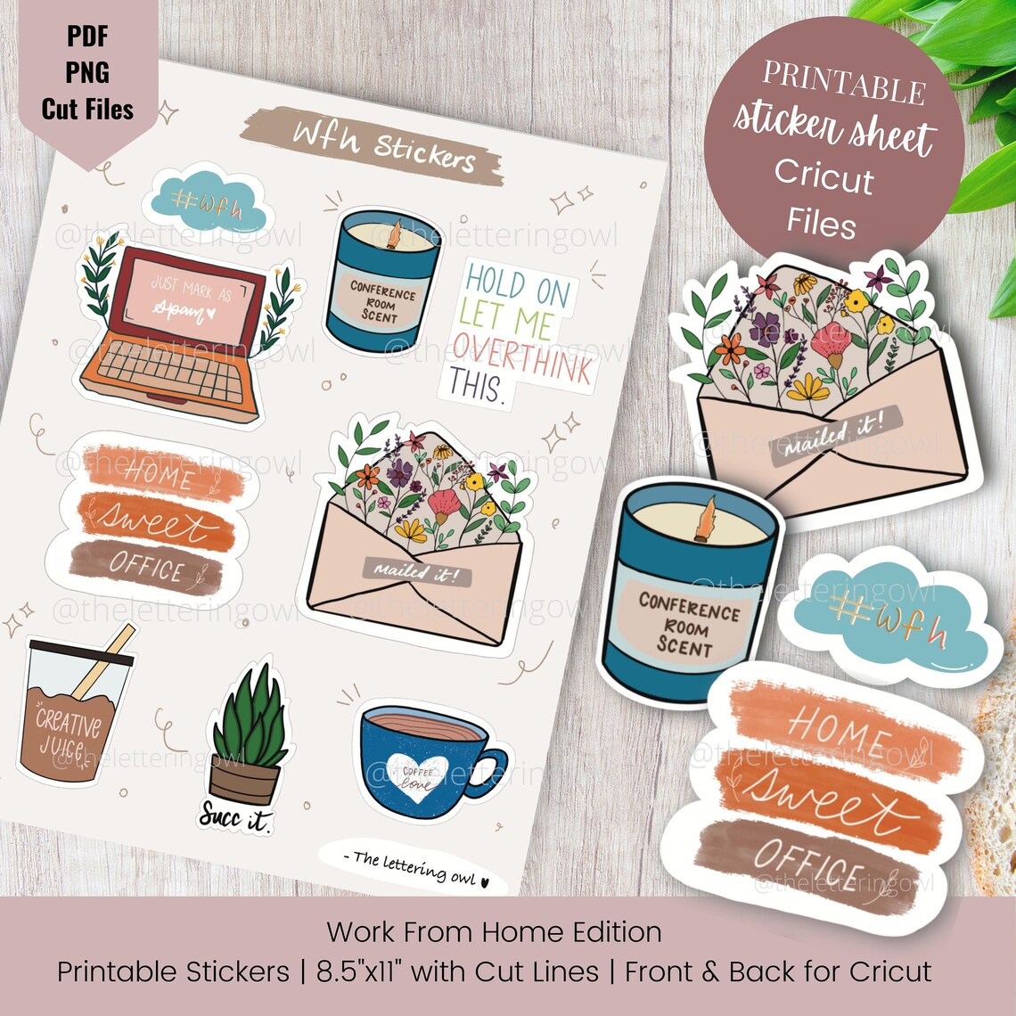 Sticker Aesthetic Pack Funny Work from Home Edition Stickers | Etsy