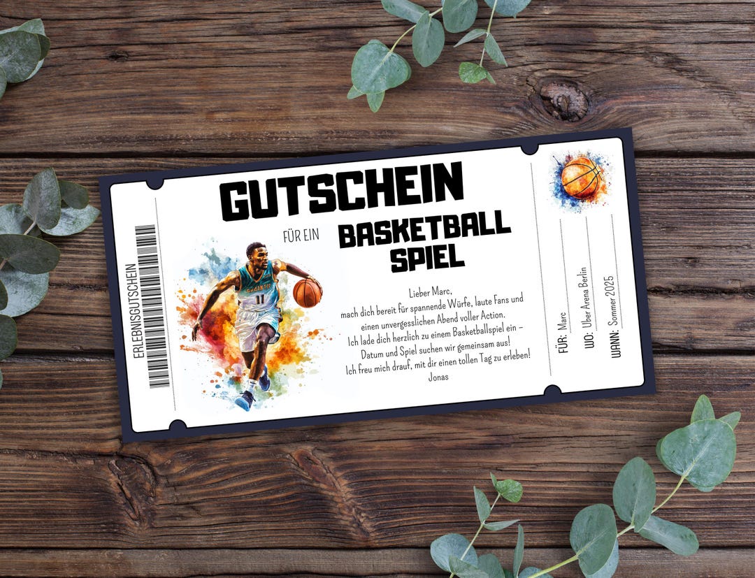 Printable Basketball Game Voucher, Basketball Tournament Gift Voucher ...
