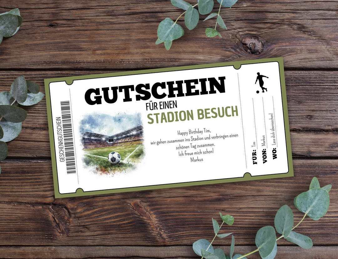 Football Match Voucher to Print, Football Match, Invitation to the ...