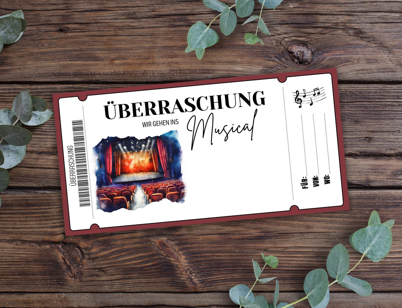 Voucher Cinema, Ticket Cinema, Gift Voucher Template, Personalized ...