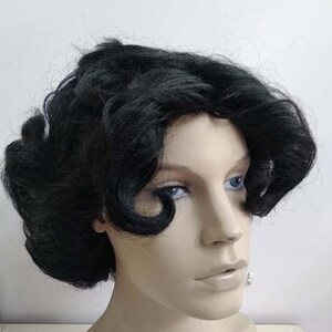 Florence Napoleonic Period Curly Black Wig - Etsy