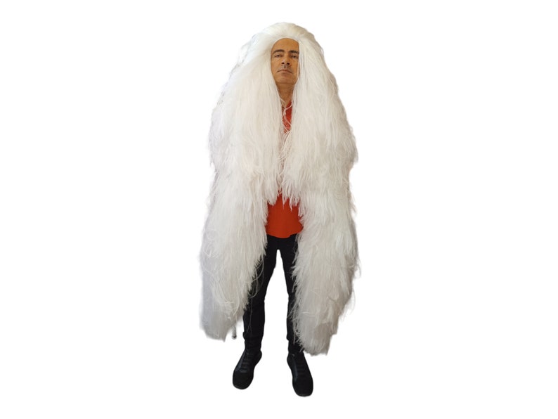 Reveal White Drag Extra Long Texturised Costume Party Wig - Etsy