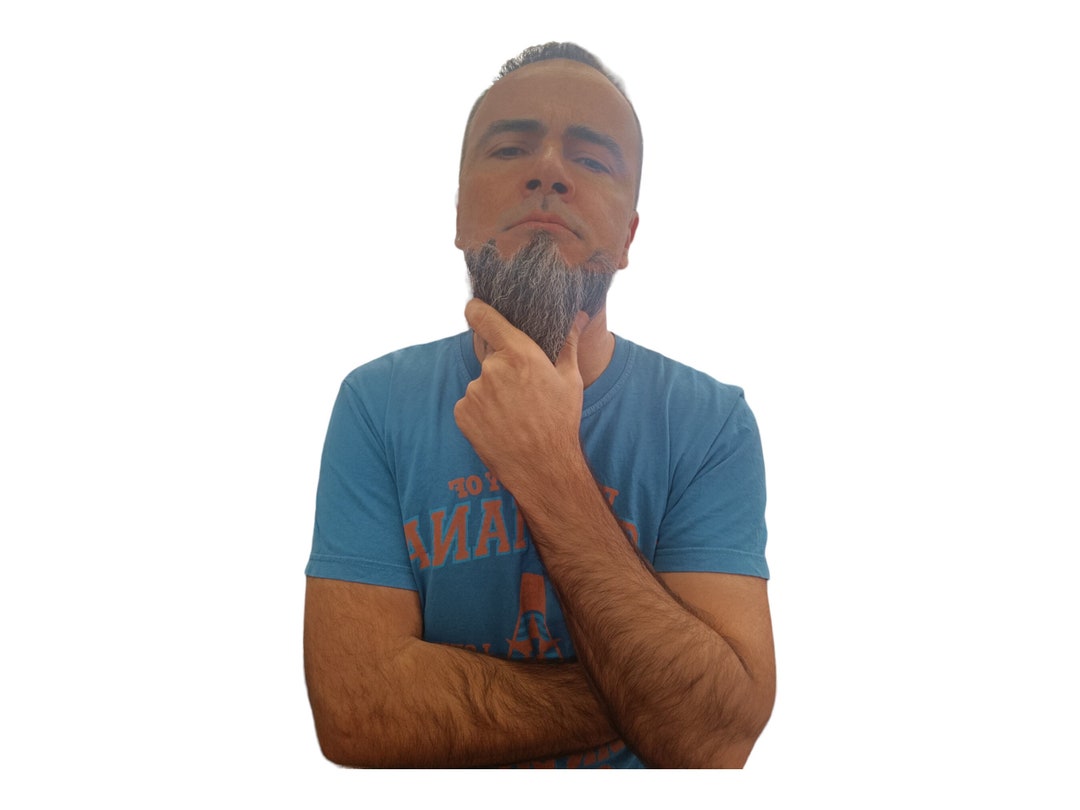 Hand-tied Underchin Beard - Realistic Hair Blend Set With Mastix Glue ...