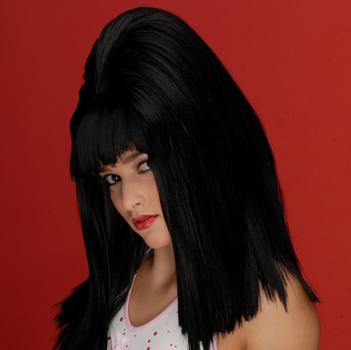 60's Beehive Black Tall Wig - Etsy