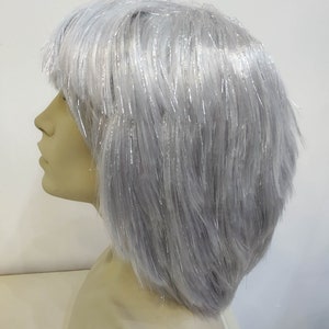 Silver Disco Futuristic Space Girl Wig With Metallic Fibres - Etsy
