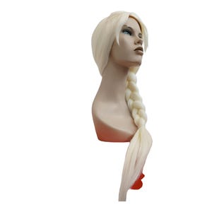 Ice Princess Ivory White Long Braid Cosplay Heat Resistant Wig - Etsy