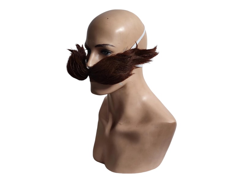 Legendary Villain-inspired Oversized Light Brown Mustache With Wire ...