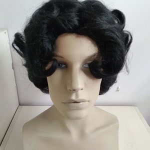 Florence Napoleonic Period Curly Black Wig - Etsy