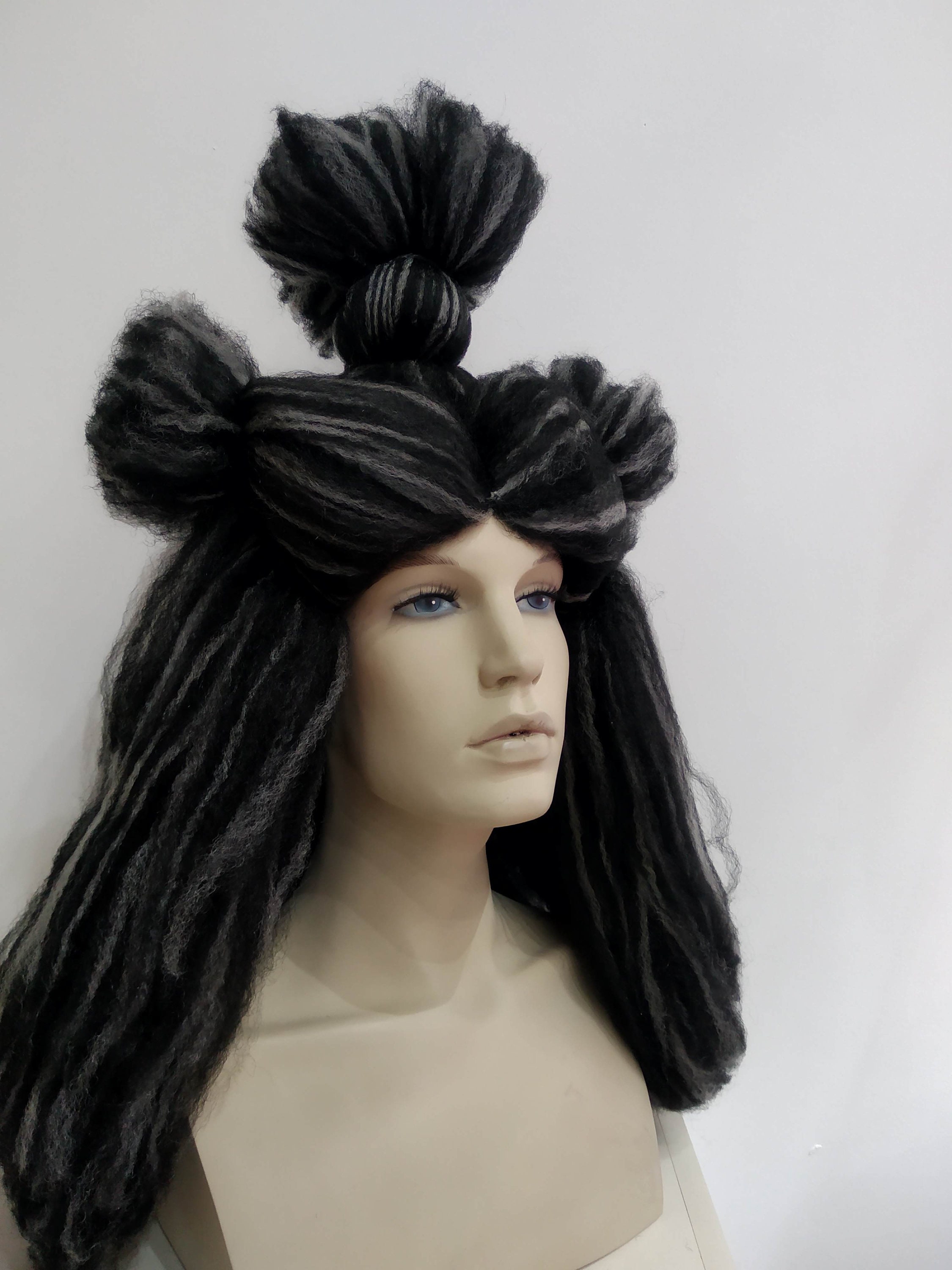 Mystery Black and Grey Dark Drag Queen Long Texturised Costume | Etsy