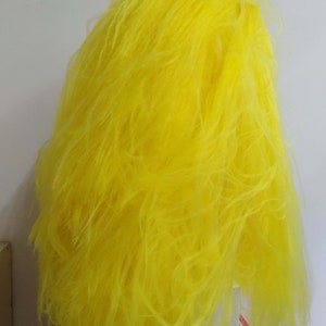Elvira Yellow Long Texturised Costume Party Wig Made to Order in One ...
