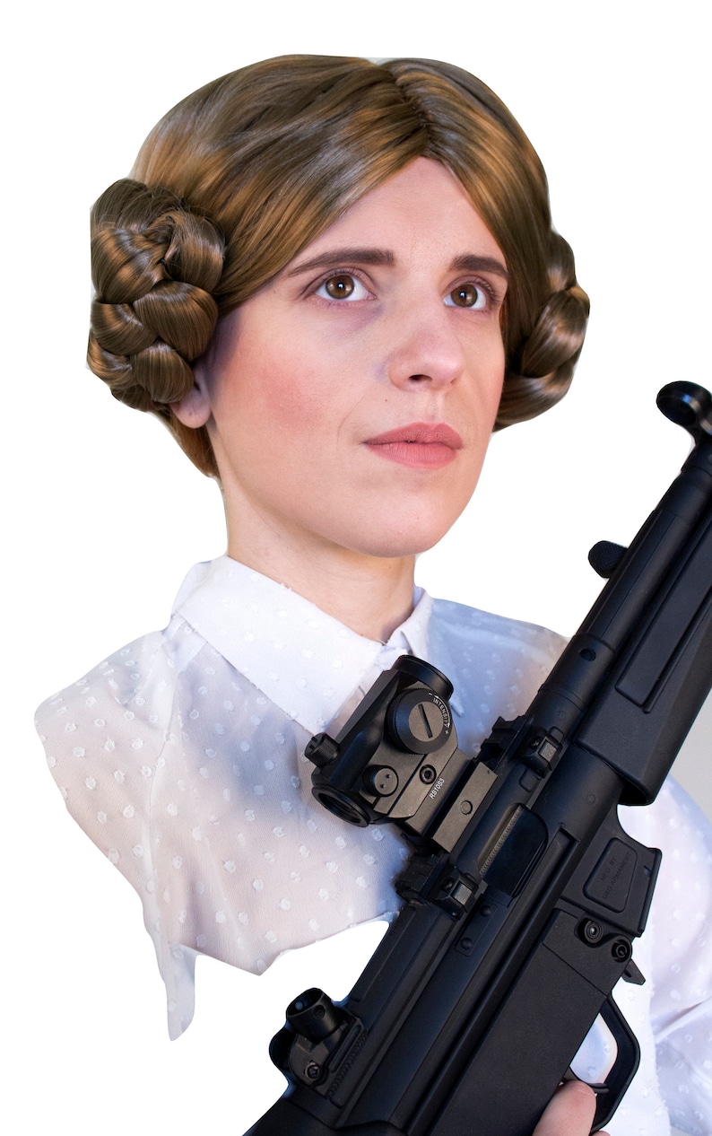 Princess Leia Brown Wig. Side Buns Wig. Costume Cosplay Role Play Wig ...