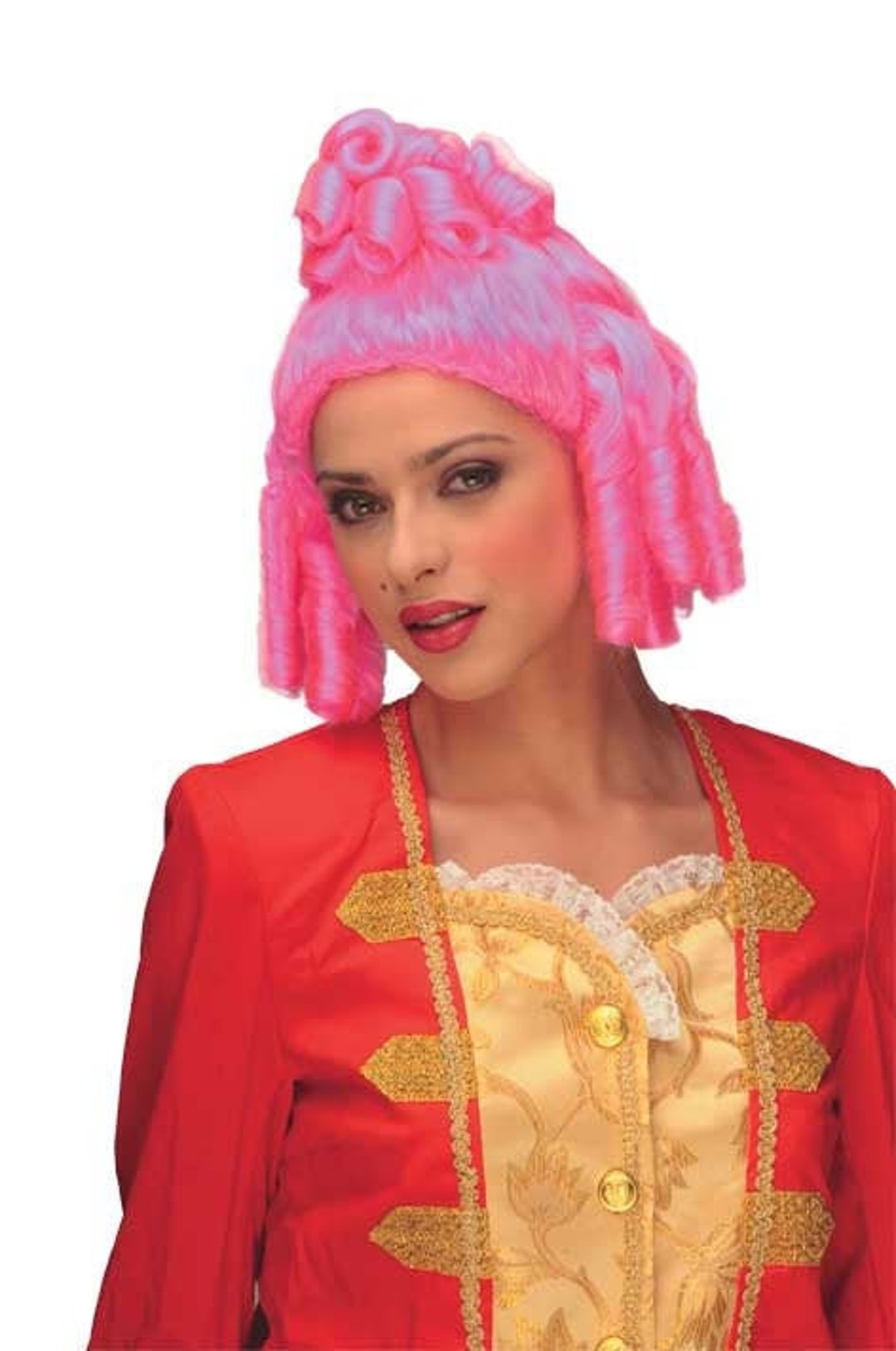 Pink Madame Pompadour Historical Period of Rococo Wig - Etsy