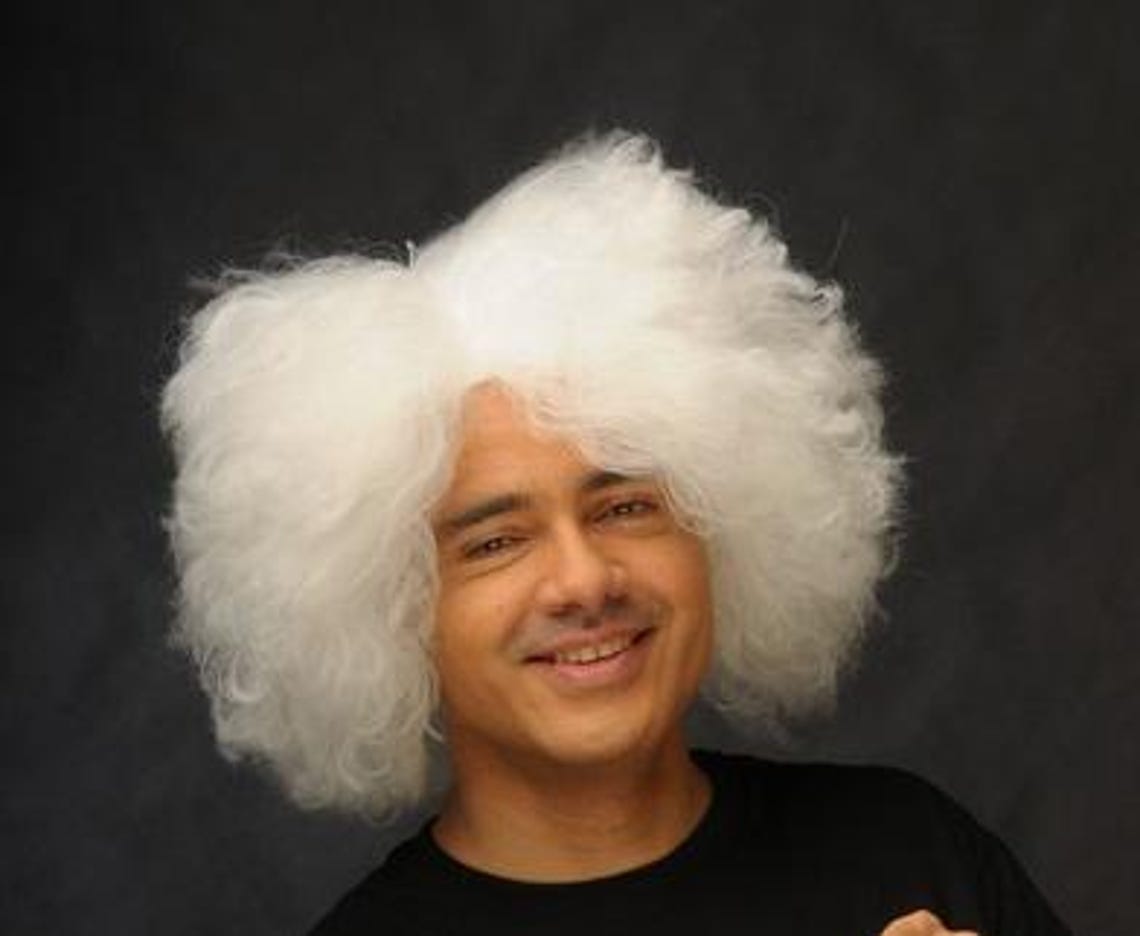Einstein's White Texturized Cosplay Costume Wig Set Bushy Handmade on ...