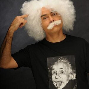 Einstein's White Texturized Cosplay Costume Wig Set Bushy Handmade on ...