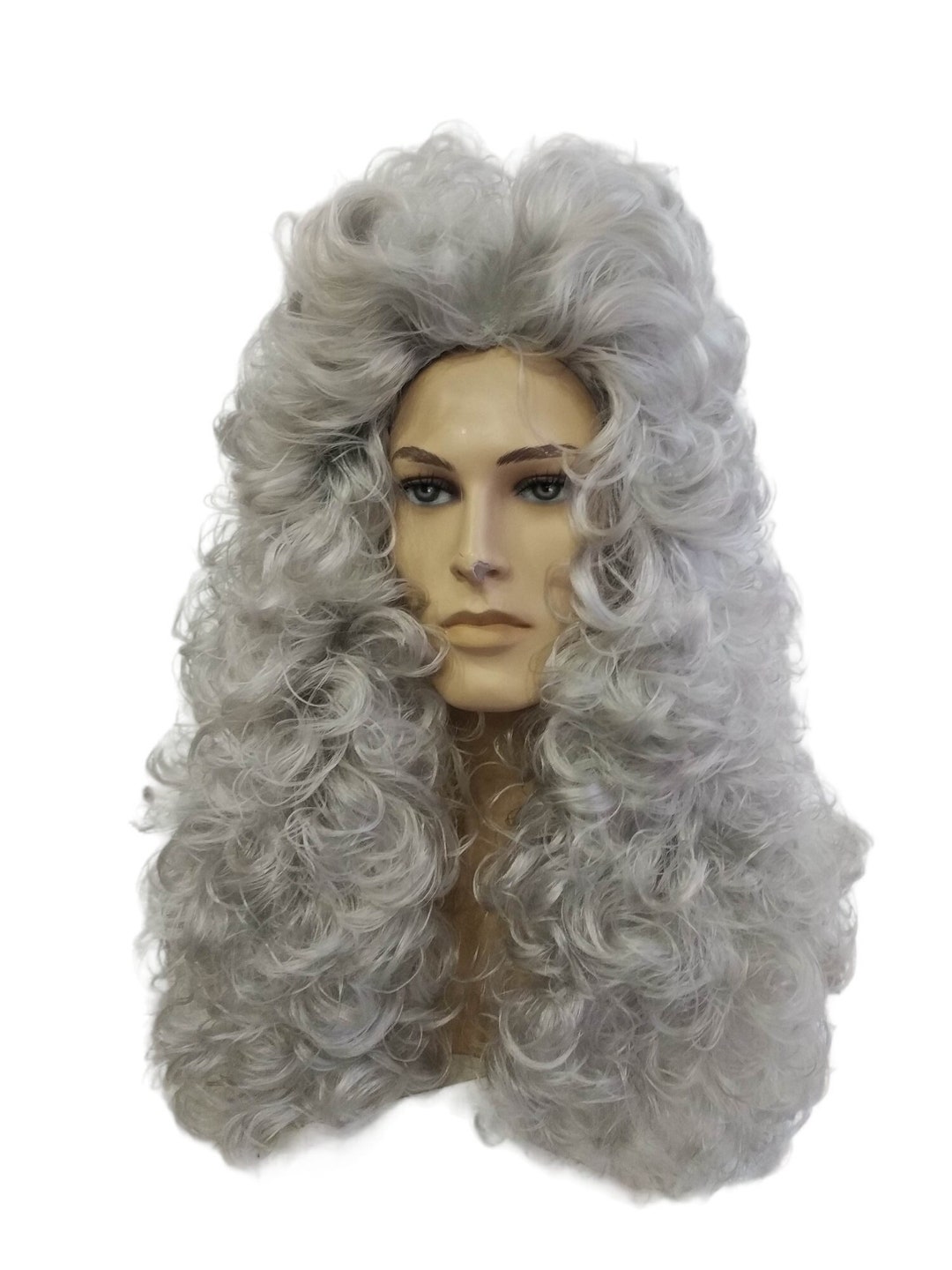 King Luis XIV Gray High Wig Period Early 1700 Beginning of 18th Century ...