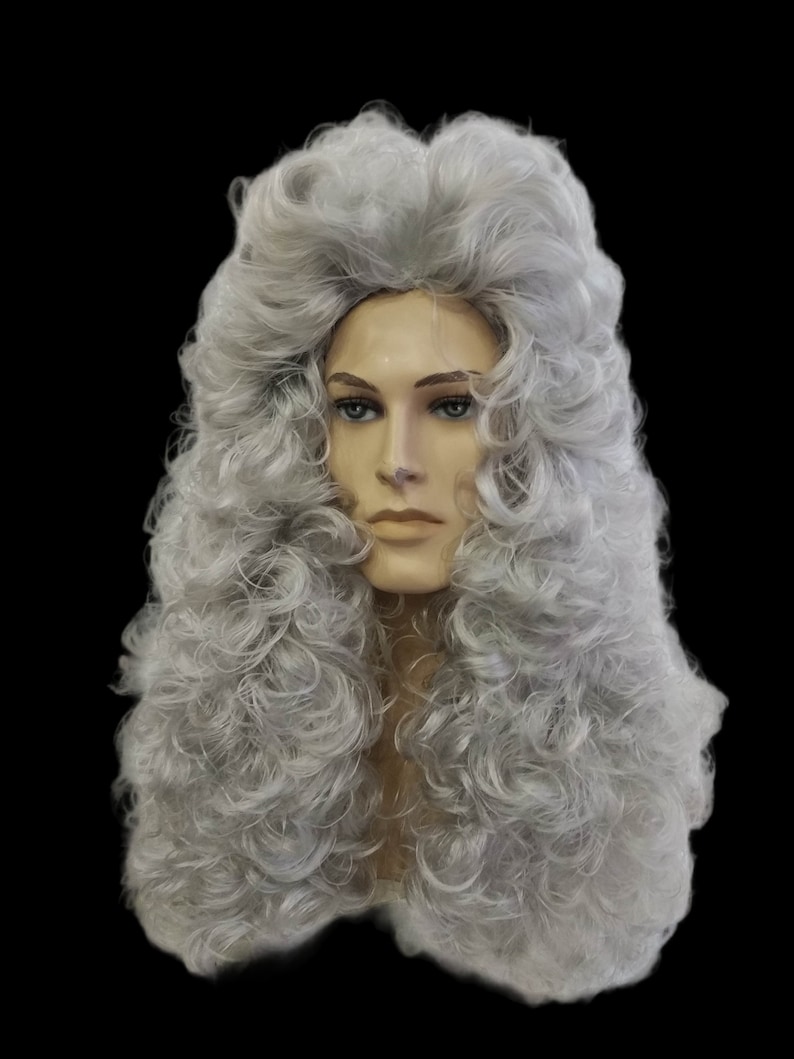 King Luis XIV Gray High Wig Period Early 1700 Beginning of 18th Century ...