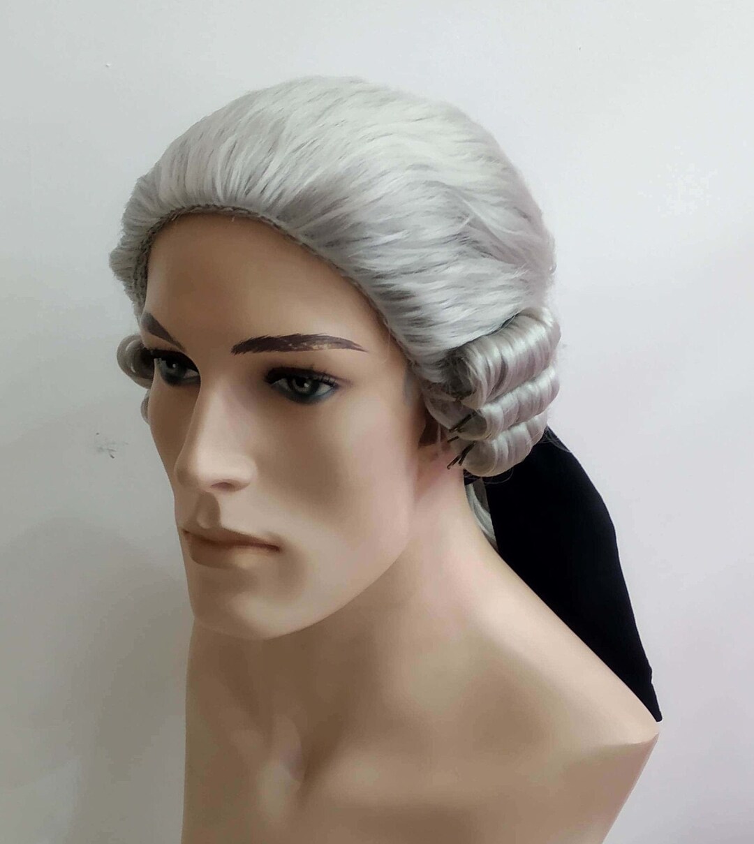 Custom Made to Order Authentic Gray Extra Long Period Luis XVI Wig With ...