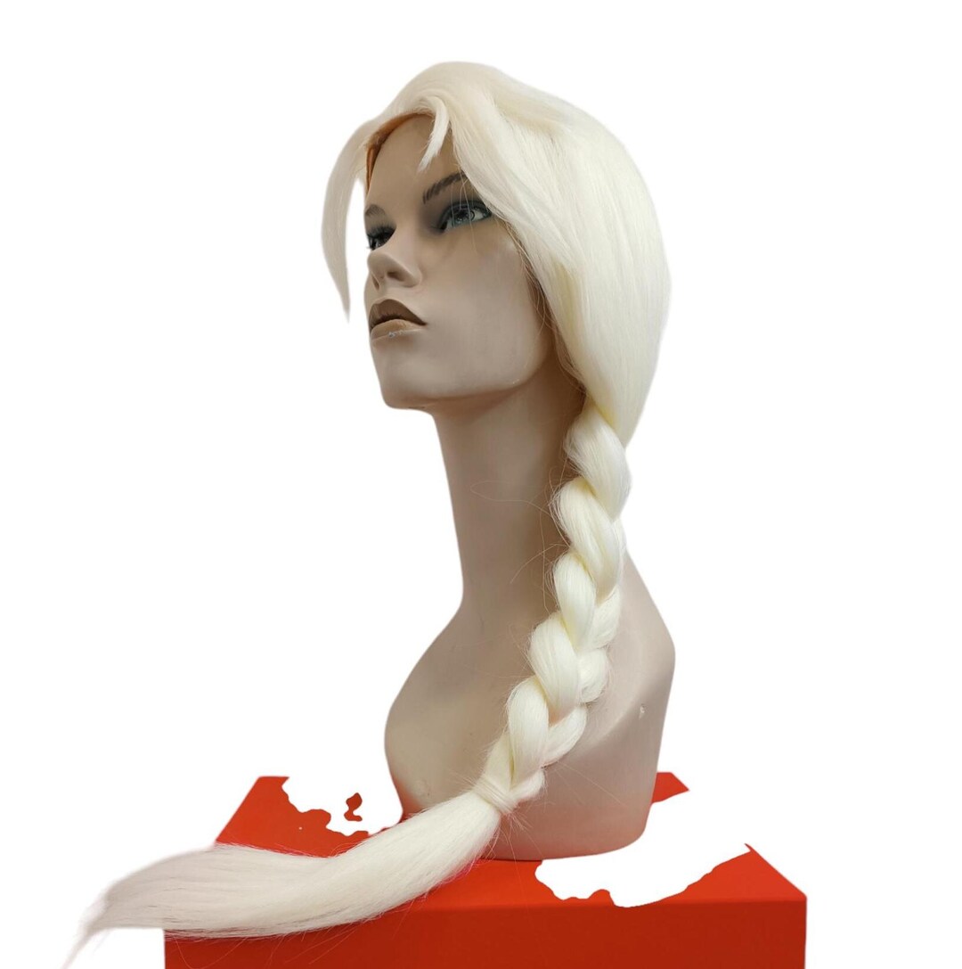 Ice Princess Ivory White Long Braid Cosplay Heat Resistant Wig - Etsy