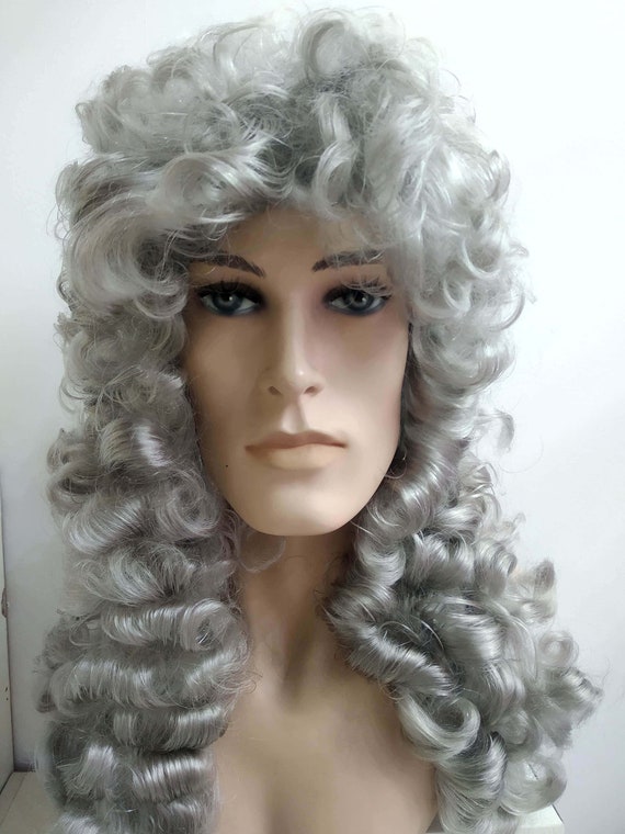 Colonial Period Regency Male Gray Curly Wig - Etsy