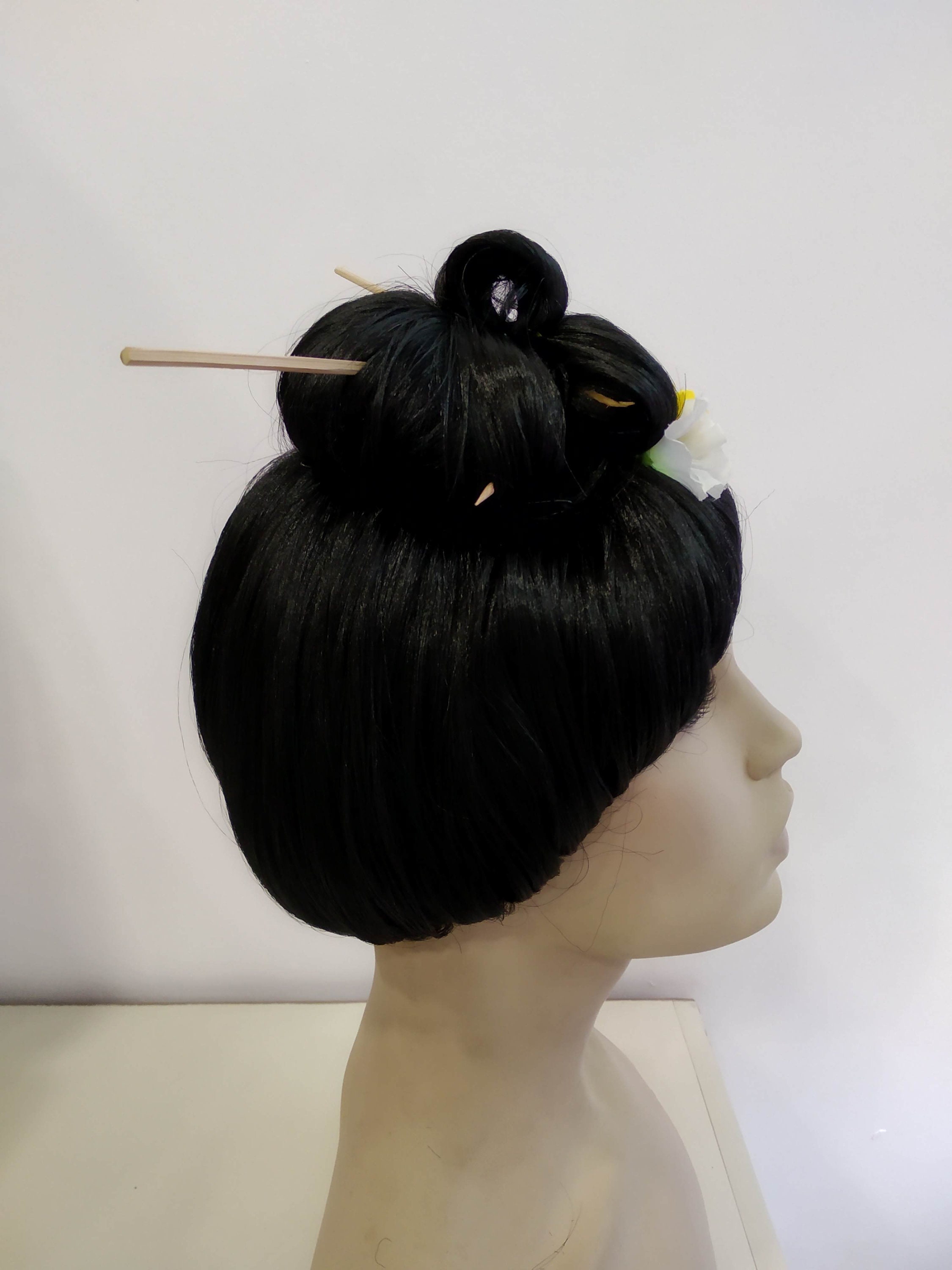 Japanese Geisha Authentic Black Costume Wig. Size | Etsy