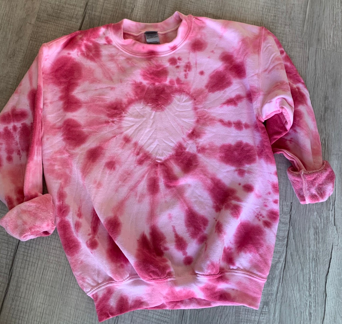 Heart Tie Dye Shirt Sweatshirt Adult Etsy