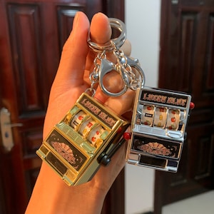 Slot Machine Toy Keychain Keyring Miniature Slot Machine with | Etsy
