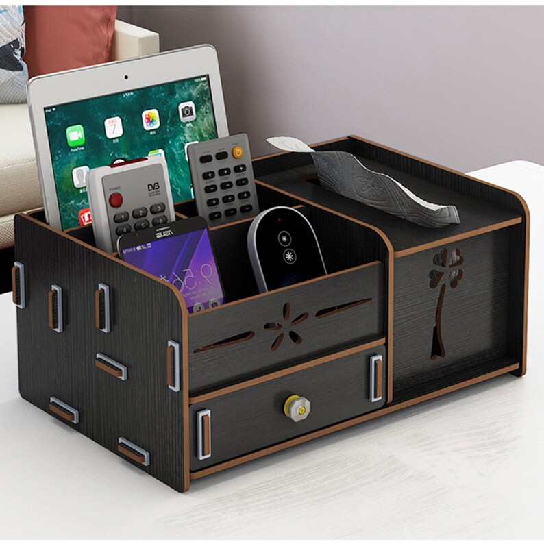 Wooden Desktop Organizer With Block Art Supply Organizer Desk | Etsy