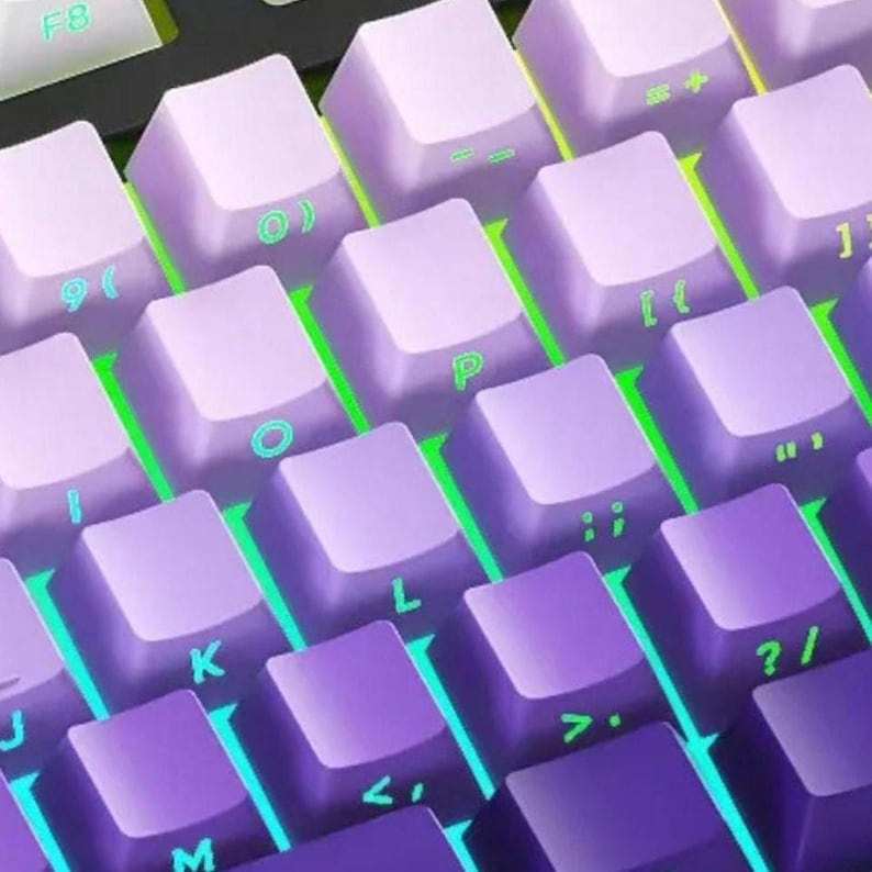 Gradient PBT Keycap Set: Cherry Profile, RGB Backlit, 135 Keys - Etsy