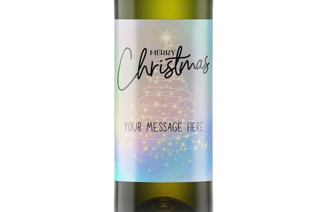 Personalised Christmas Wine Bottle Label, Christmas Sticker, Secret ...