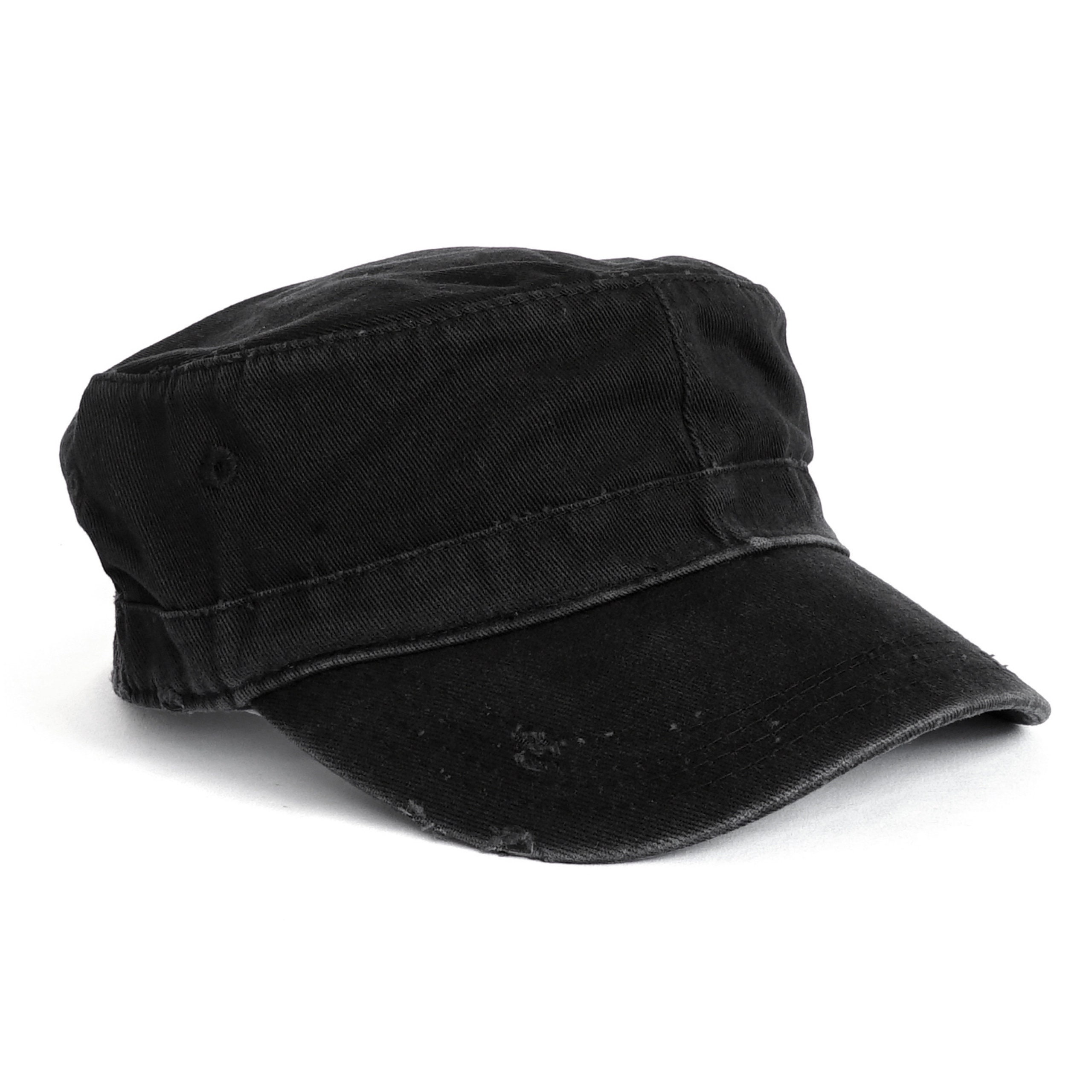 Black Military Cap-Cadet Army Cap-Military Style Distressed | Etsy