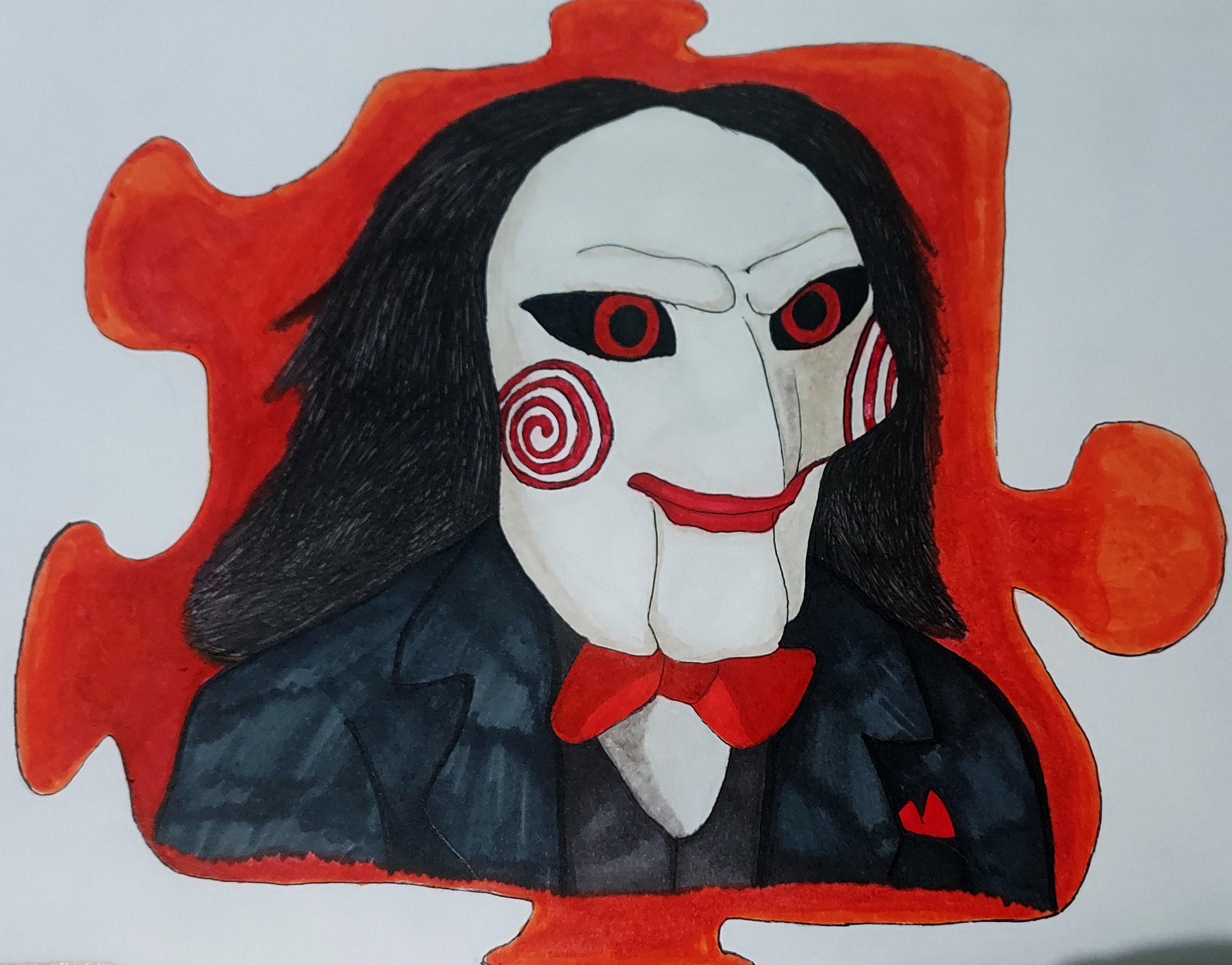 Unofficial Bespoke Mixed Media Drawings of Classic Horror Movie ...