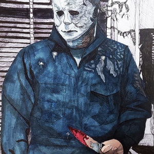 Unofficial Bespoke Mixed Media Drawings of Classic Horror Movie ...